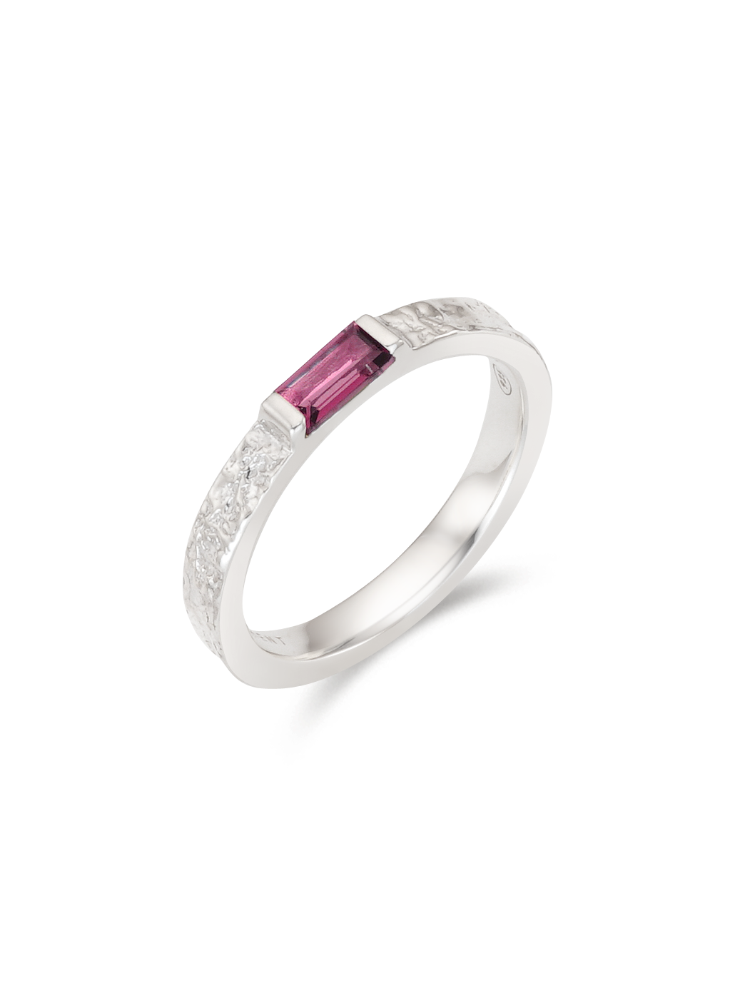 Twig Baguette Ring (ruby)